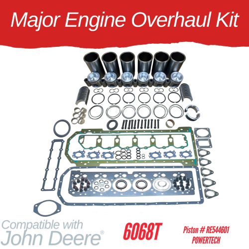 MAJOR ENGINE OVERHAUL KIT JOHN DEERE 6068T Powertech Tier 4 Interim ...